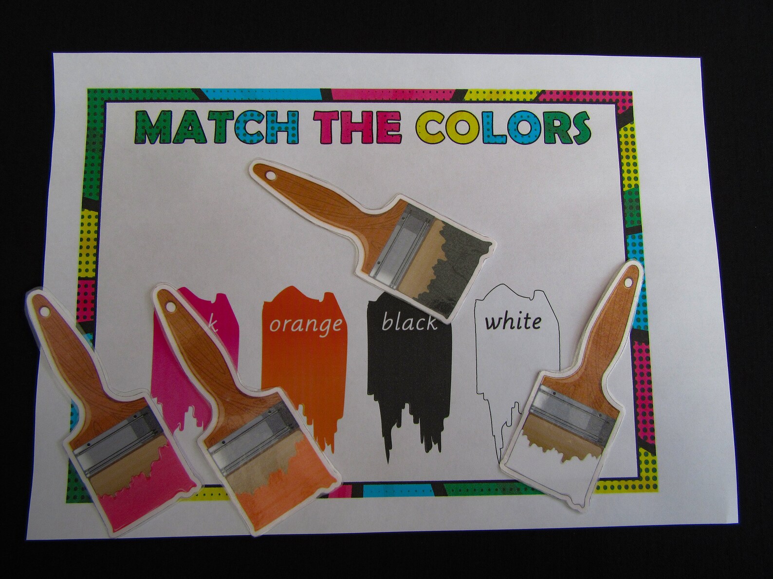 Color Sorting Activity Busy Book Preschool Toddler Didactic - Etsy