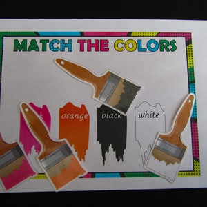Color Sorting Activity Busy Book Preschool Toddler Didactic Material ...