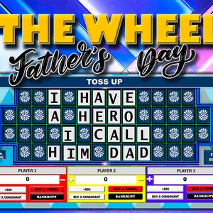 Wheel of Father's Day Game Easy Customize Virtual Powerpoint Zoom Night ...