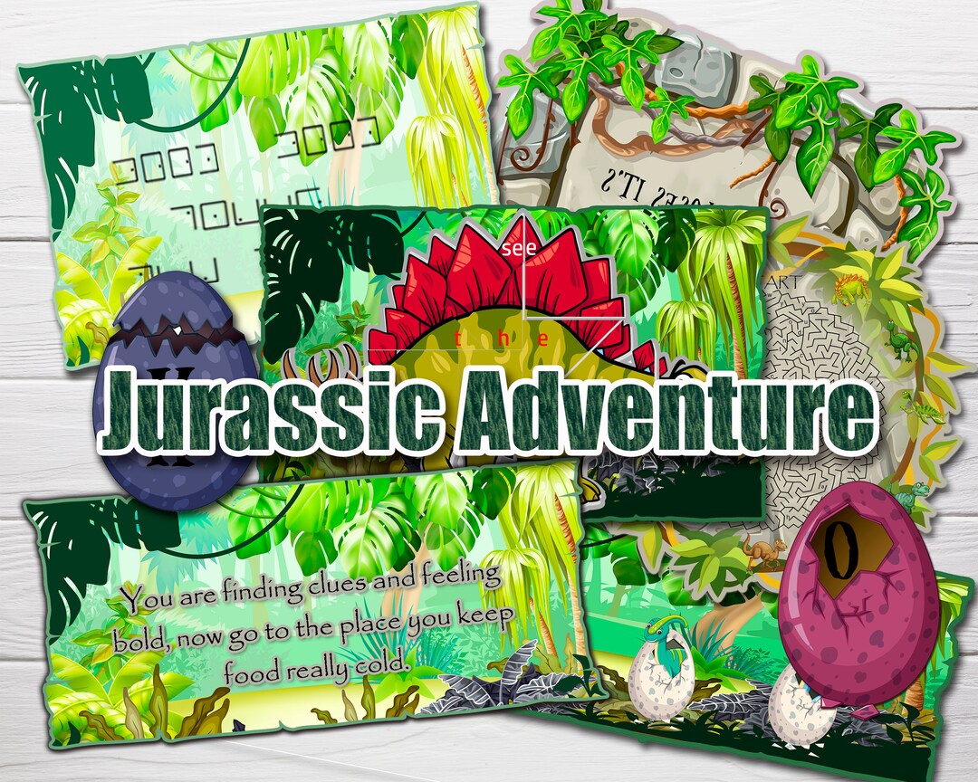 Jurassic Adventure Dinosaur Treasure Hunt for Kids Game Print & Play ...