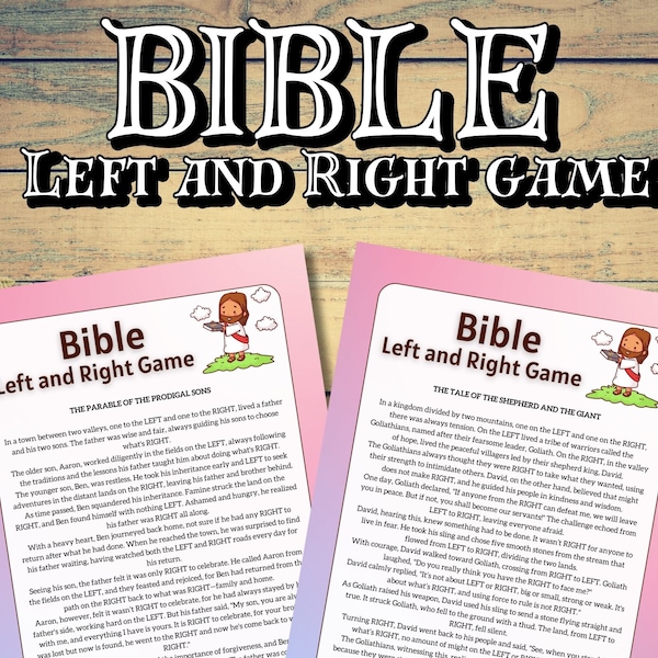 Bible Left Right Game - Etsy