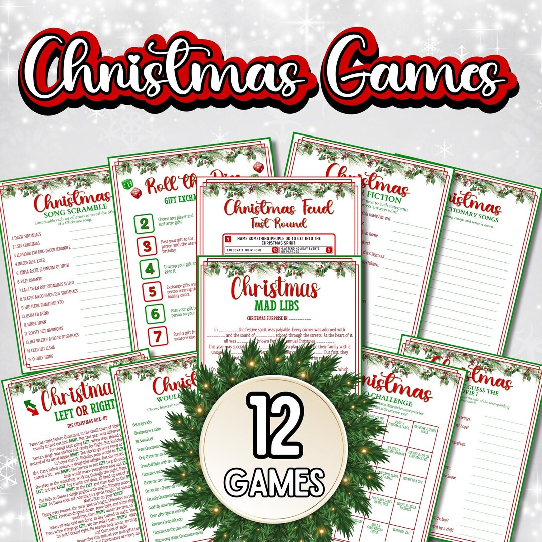 Printable Christmas Game Bundle Family Reunion Games - Etsy