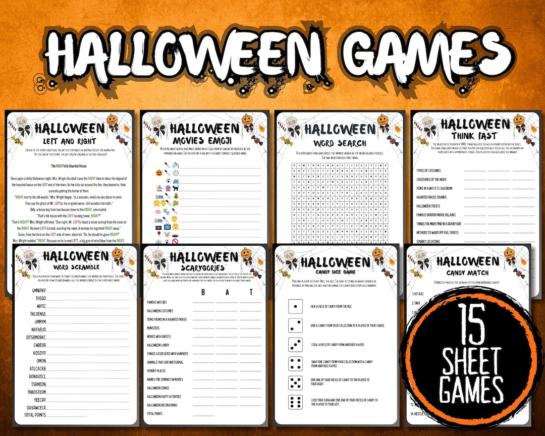 Halloween Mega Bundle Party Game Printable Halloween Games Halloween ...