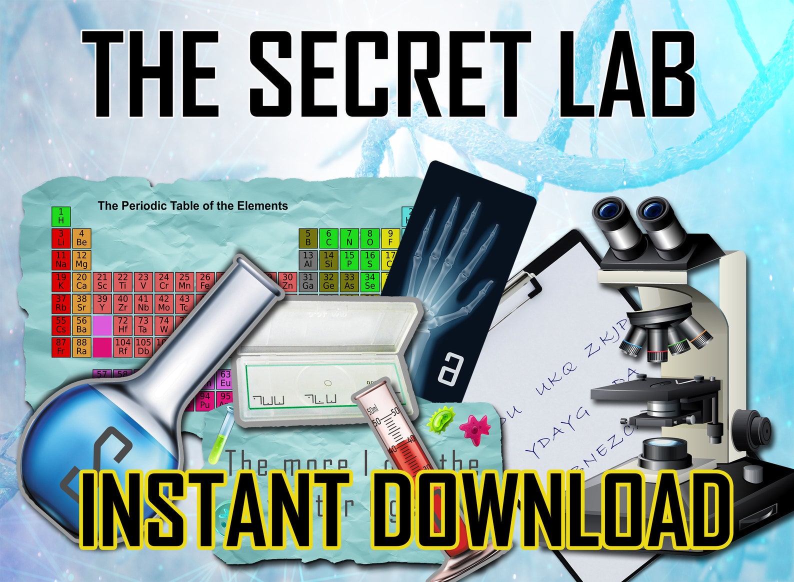 SECRET LAB Treasure Hunt Kids Game Scavenger Hunt Party | Etsy