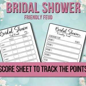 Bridal Feud Game Printable Bridal Shower Trivia Wedding Shower Game ...
