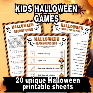 Halloween Games Bundle Kids Party Halloween Bingo This or That ...