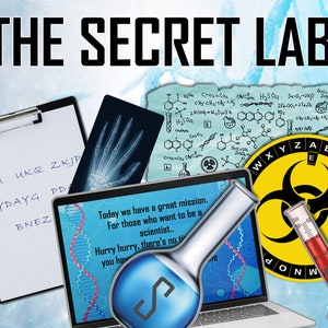 SECRET LAB Treasure Hunt Kids Game Scavenger Hunt Party Birthday Clues ...