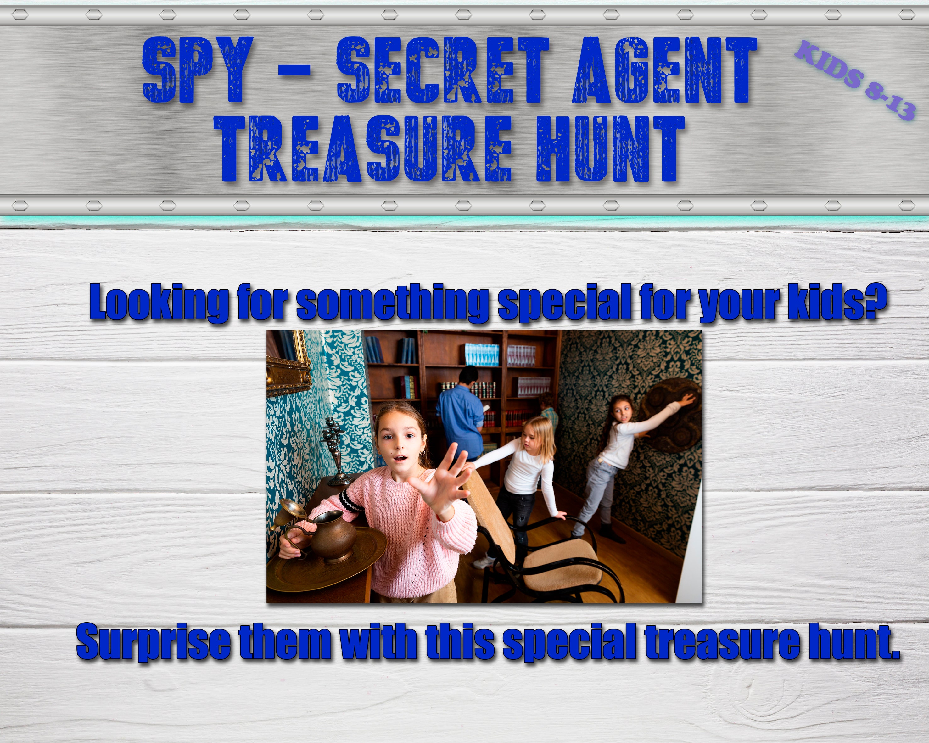 Spy Secret Agent Escape Hunt Kids Game Treasure Room Party | Etsy
