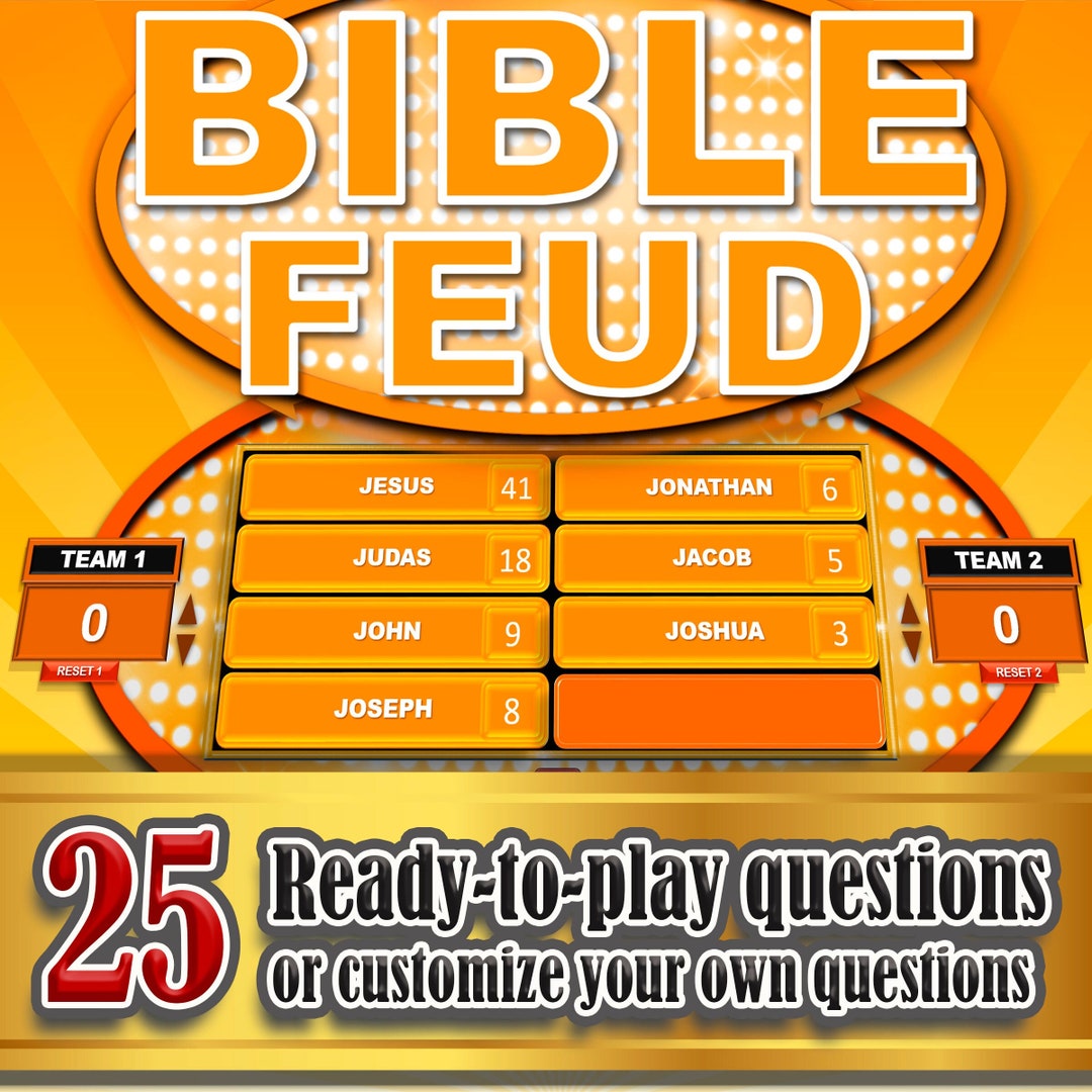 Bible Family Feud Powerpoint Game, Editable Christian Feud Quiz Game ...