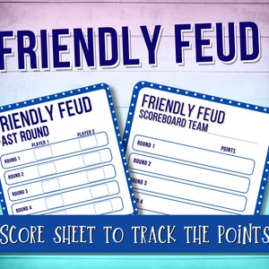 Family Friendly Feud Quiz Printable Group Game Instant Download Family ...