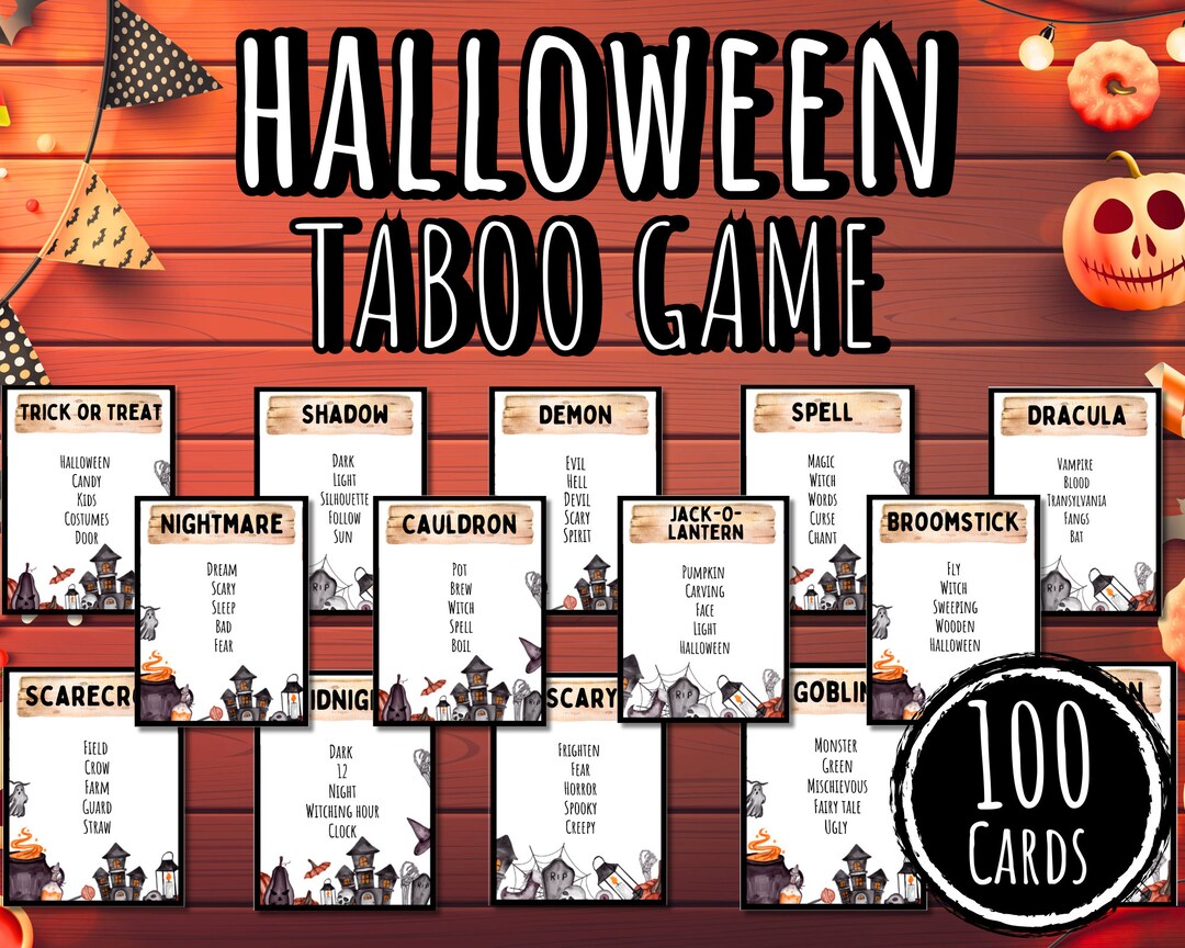 Halloween Forbidden Words Printable Halloween Games Taboo - Etsy