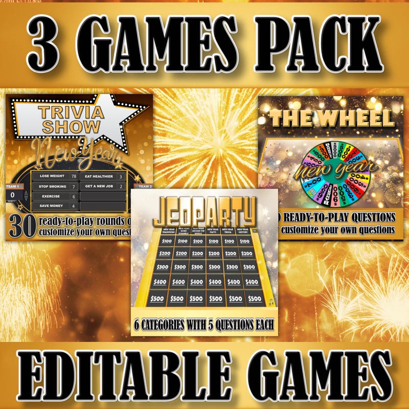 New Years Eve Games - Etsy