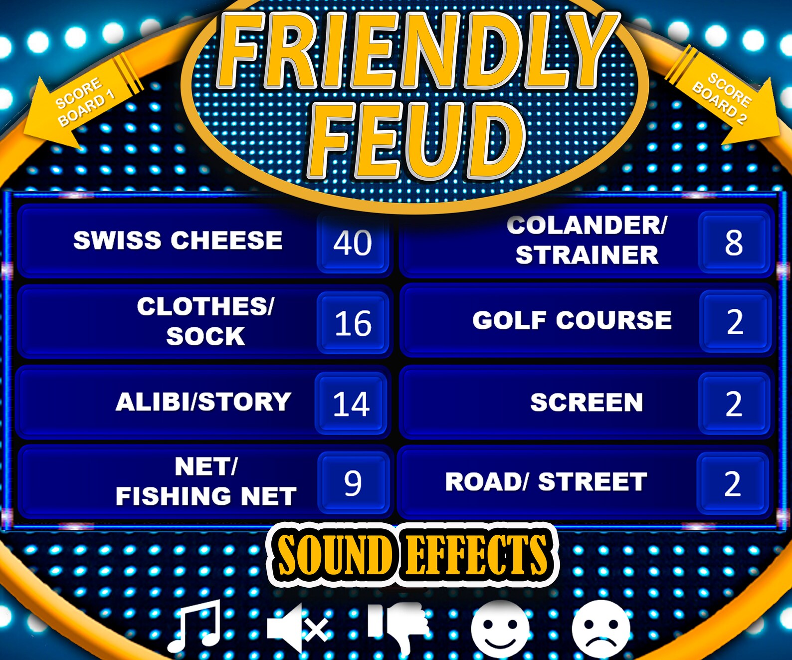 Friendly Feud Game Easy Customize Virtual Powerpoint Zoom - Etsy