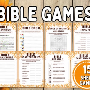 Bible Games Bundle Printable Bible Games Left and Right Bible Feud Game ...