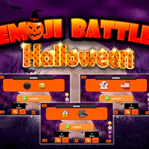 Halloween Emoji Game, Emoji Guess Game, Halloween Emoji Pictonary Game ...