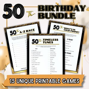 50th Birthday Party Games Printable, Born 70s Game 50th Birthday Party Games Price is Right ...
