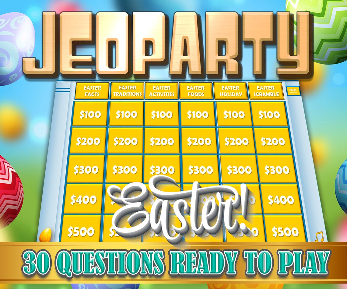 Easter Game Jeoparty Games to Play on the Computer Jeopardy - Etsy