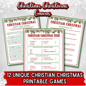 Christian Christmas Games Printable, Bundle Game Christmas Trivia Bible ...