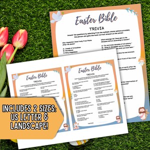 Easter Bible Trivia Game Printable Easter Trivia Easter Party Game ...