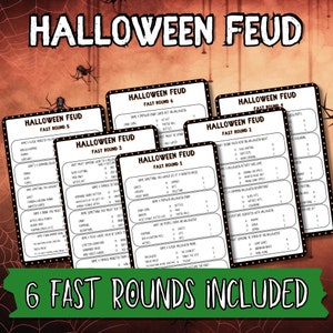 Halloween Feud Printable Game Halloween Games for Adults Halloween ...