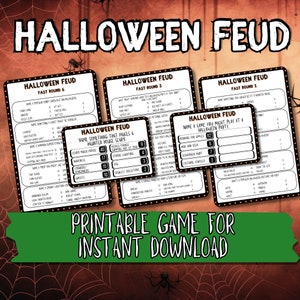 Halloween Feud Printable Game Halloween Games for Adults Halloween ...