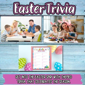 Easter Trivia Game Printable, Easter Printout Games Quiz Game Fun ...