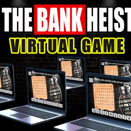 Bank Heist Virtual Escape Room Game Games Night Zoom - Etsy