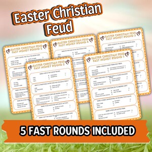 Christian Easter Feud Game Printable, Family Game Easter Feud Game ...