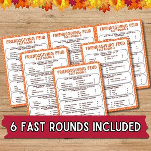 Friendsgiving Game Feud Thanksgiving Feud Game Printable Thanksgiving ...