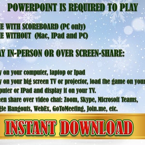 5 Second Christmas Game, Customizable Game, Virtual Powerpoint Zoom ...