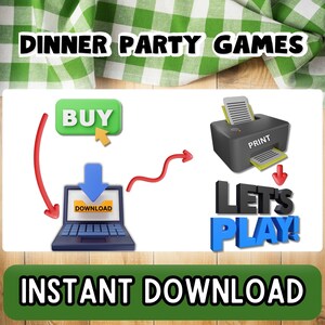 Dinner Party Games Printable, Icebreaker Games Dinner Table Games Work ...