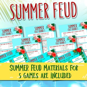 Summer Printable Games Family Feud Game Instant Download Summer Camp ...