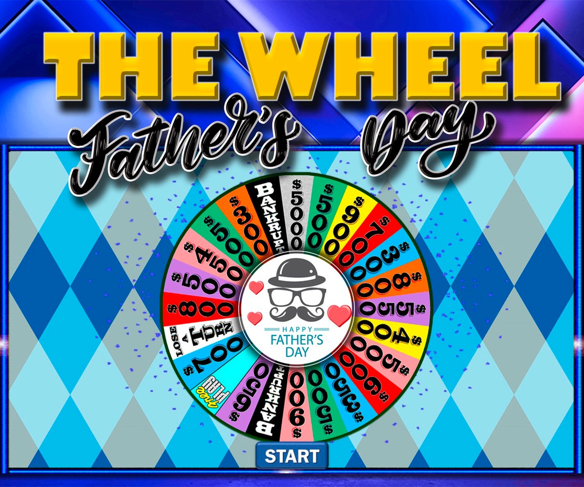 Wheel of Father's Day Game Easy Customize Virtual - Etsy