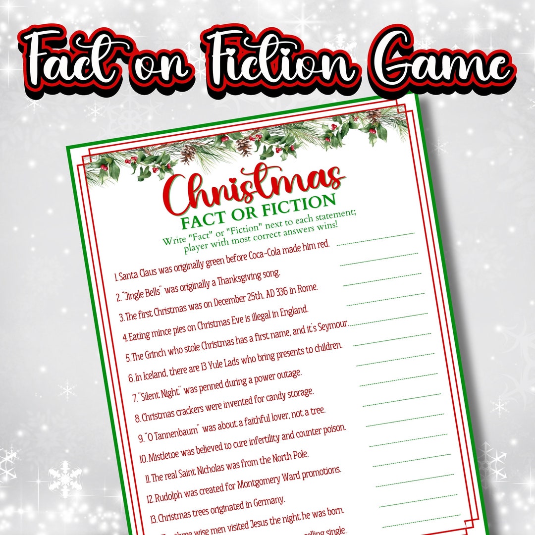 Christmas Fact Or Fiction Game Printable True Or False Trivia Game Fun christmas-fact-or-fiction-game-printable-true-or-false-trivia-game-fun