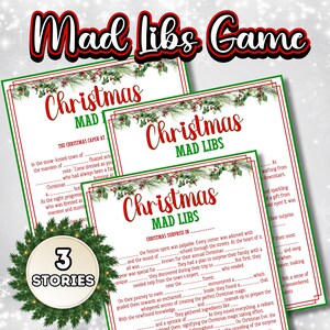 Christmas Mad Libs Printable Activities for Kids and Adults Holiday ...
