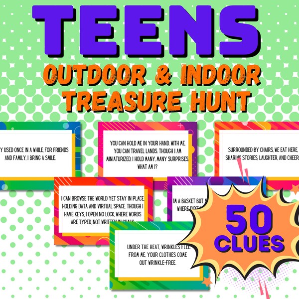 Teen Treasure Hunt - Etsy