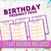 Birthday Friendly Feud Game Printable, Family Feud Birthday Trivia Game ...