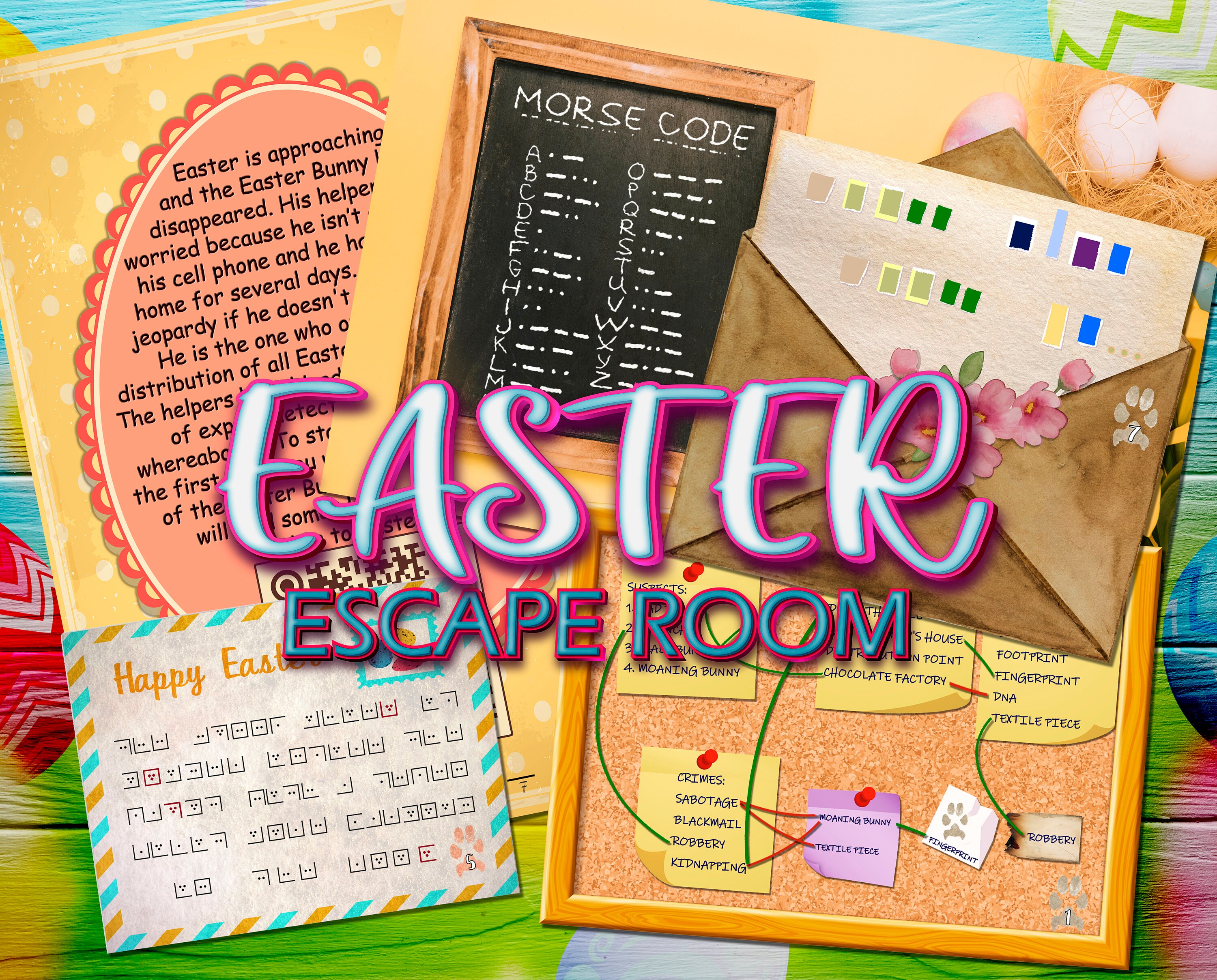 EASTER Escape Room Kit Adults Family Teenagers Printable Games - Etsy UK
