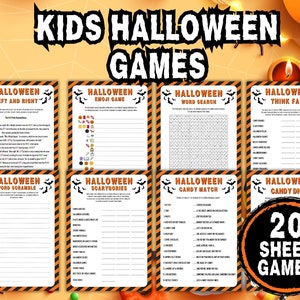 Halloween Games Bundle Kids Party Halloween Bingo This or That ...