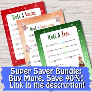 Roll A Tree Christmas Game Printable, Christmas Games for Kids Roll A ...