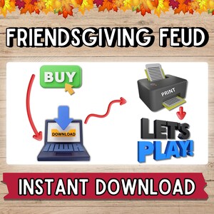 Friendsgiving Game Feud Thanksgiving Feud Game Printable Thanksgiving ...