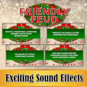 Christmas Friendly Feud Family Game Powerpoint Christmas Feud Zoom ...