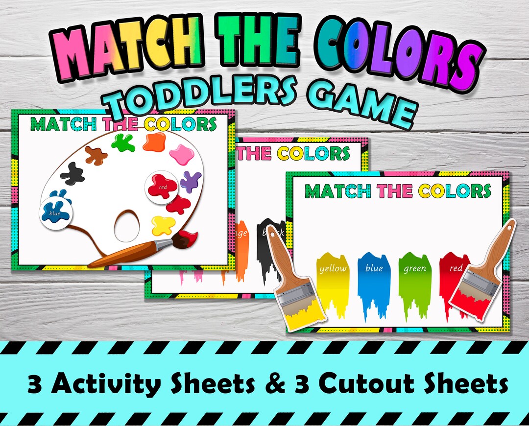 Color Sorting Activity Busy Book Preschool Toddler Didactic Material ...
