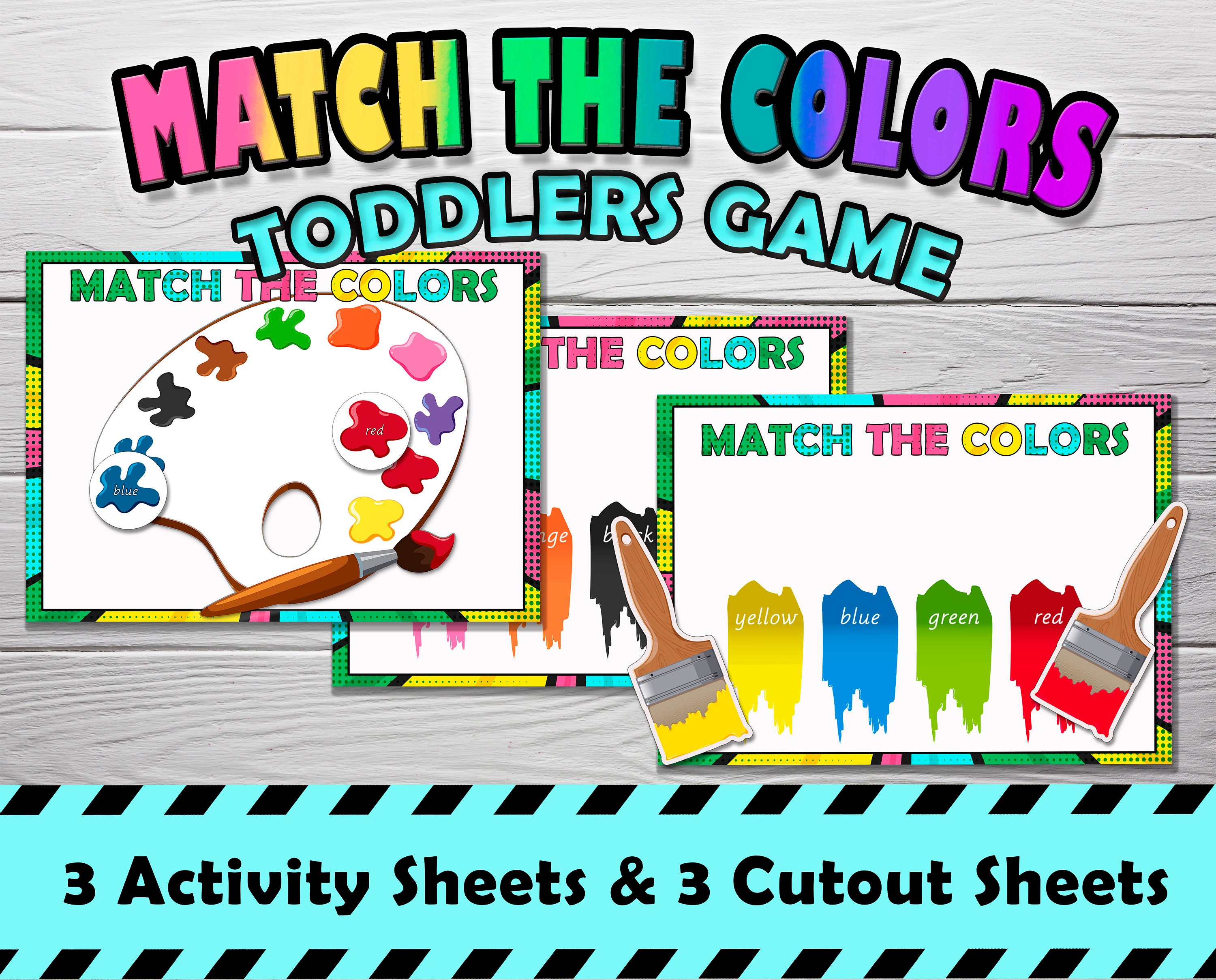 Color Sorting Activity Busy Book preschool toddler didactic | Etsy
