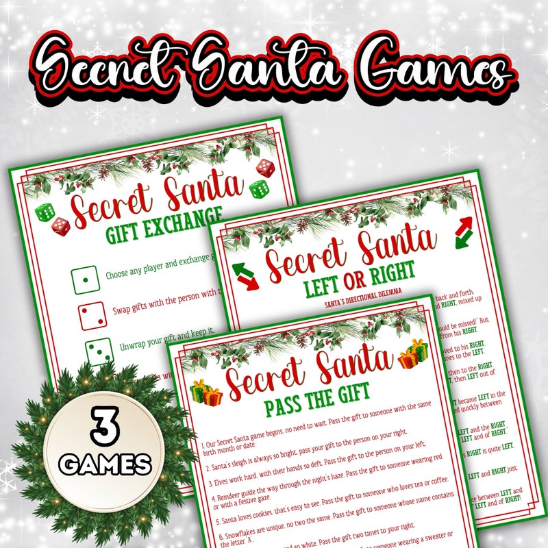 Secret Santa Dice Game - Etsy