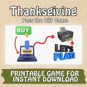 Thanksgiving Pass the Gift Game Printable Pass the Parcel Pass to the ...