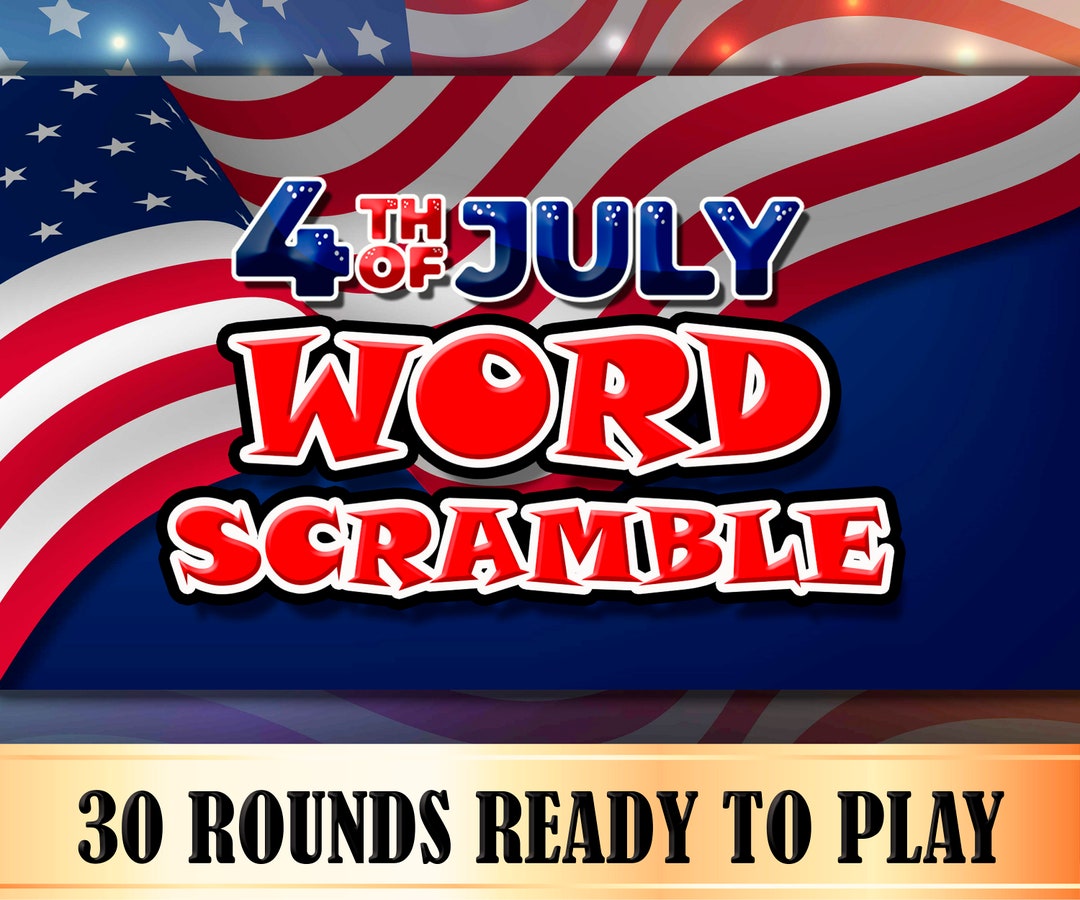 4th July Word Scramble Game Battle Virtual Powerpoint Night Anagram ...