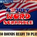 4th July Word Scramble Game Battle Virtual Powerpoint Night Anagram ...