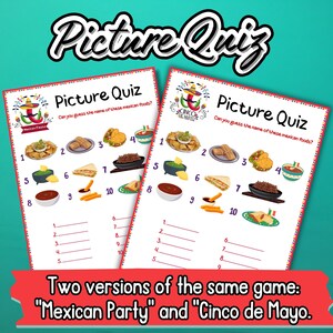 Cinco De Mayo Food Mexican Party Game, Taco Name Mexican Fiesta Picture ...