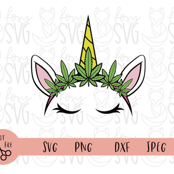 Marijuana Unicorn Svg - Etsy